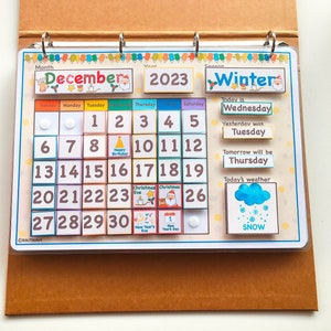 White Perpetual Calendar, Kids Calendar Printable Classroom Calendar ...