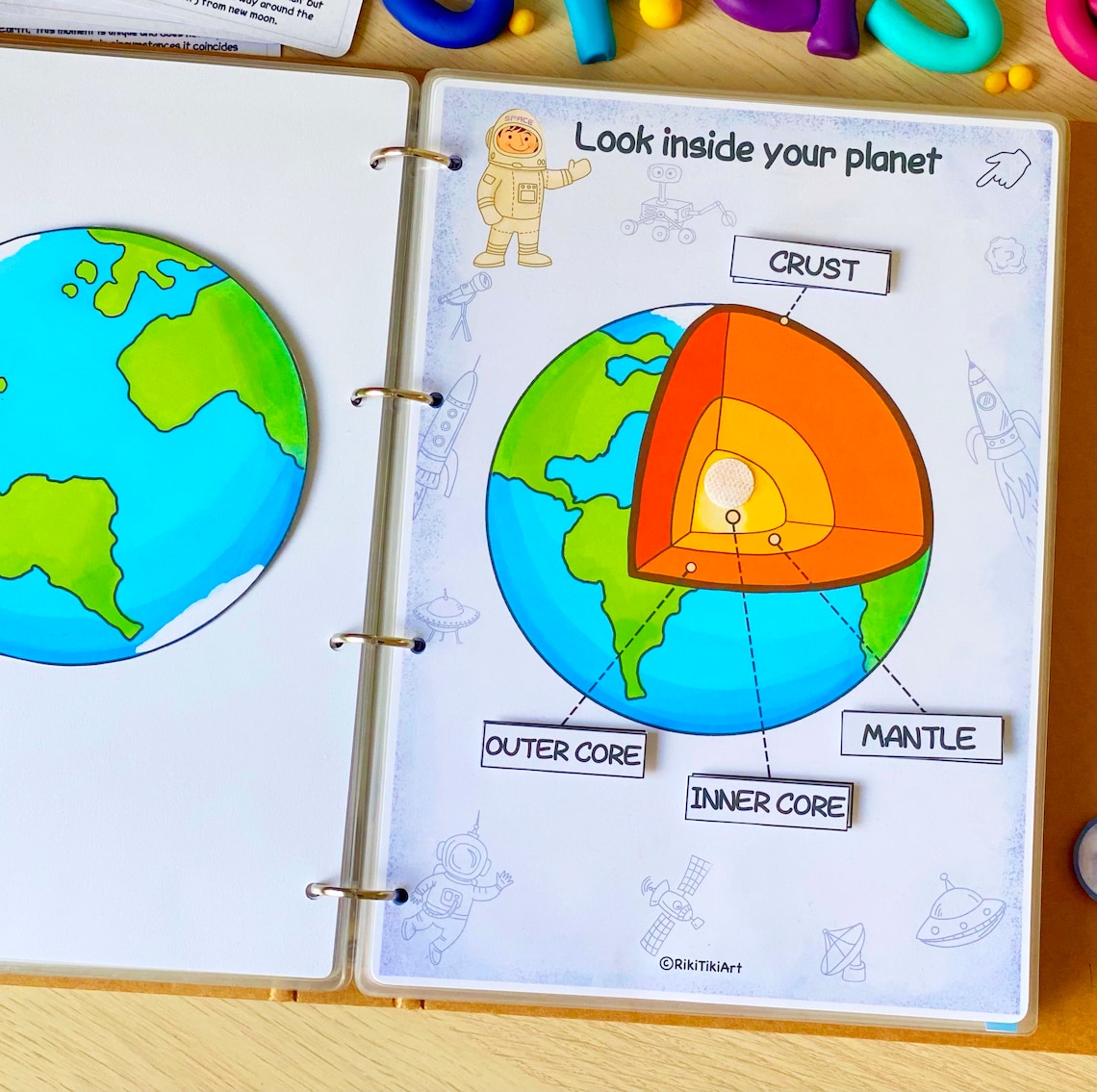 Earth and Atmosphere Structure Layers Preschool Worksheets | Etsy