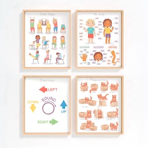 Set of 30 Educational Posters Montessori Classroom Decor Vibrant ...