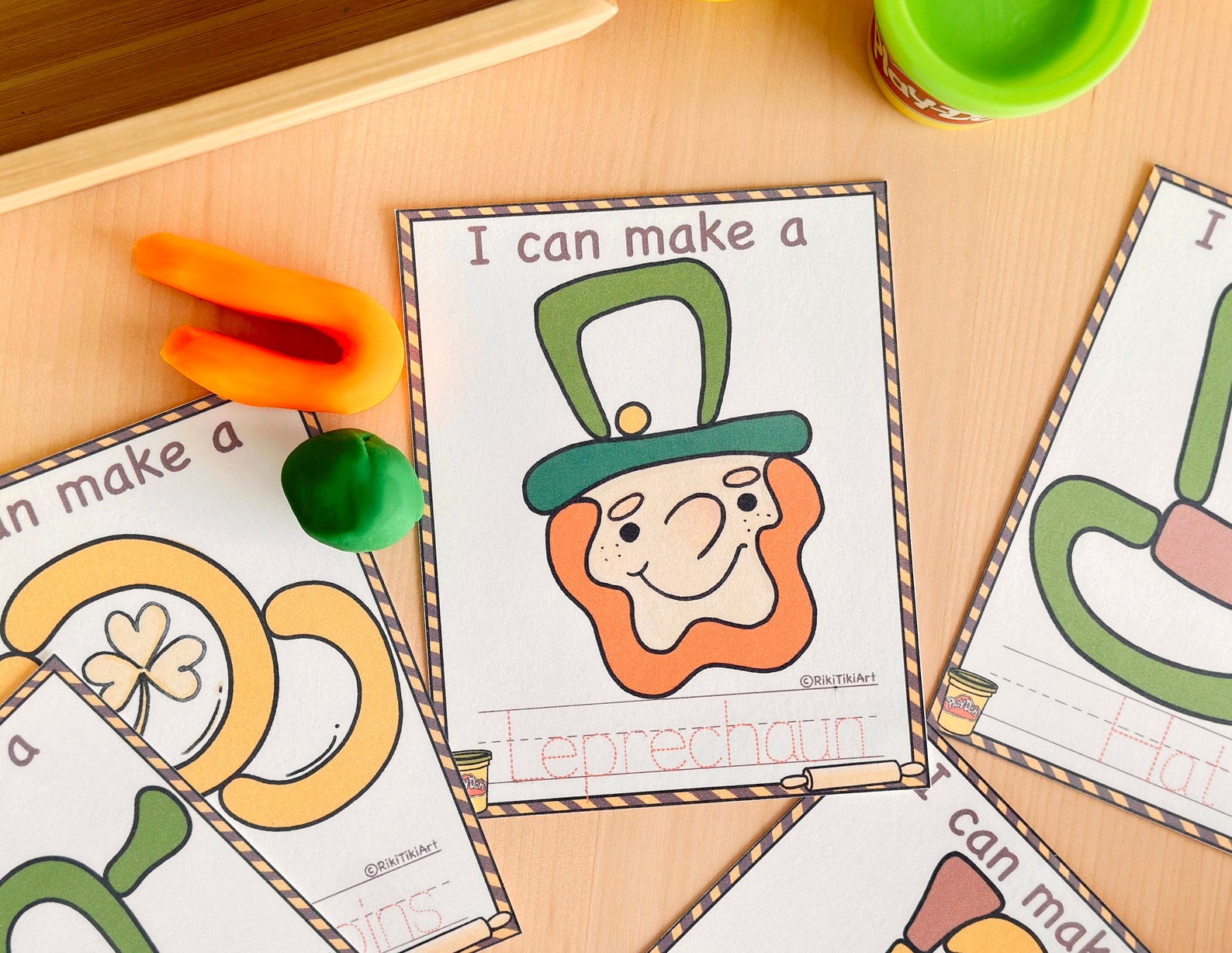 St Patricks Day Play Dough Mats Preschool Activities for Kids ...