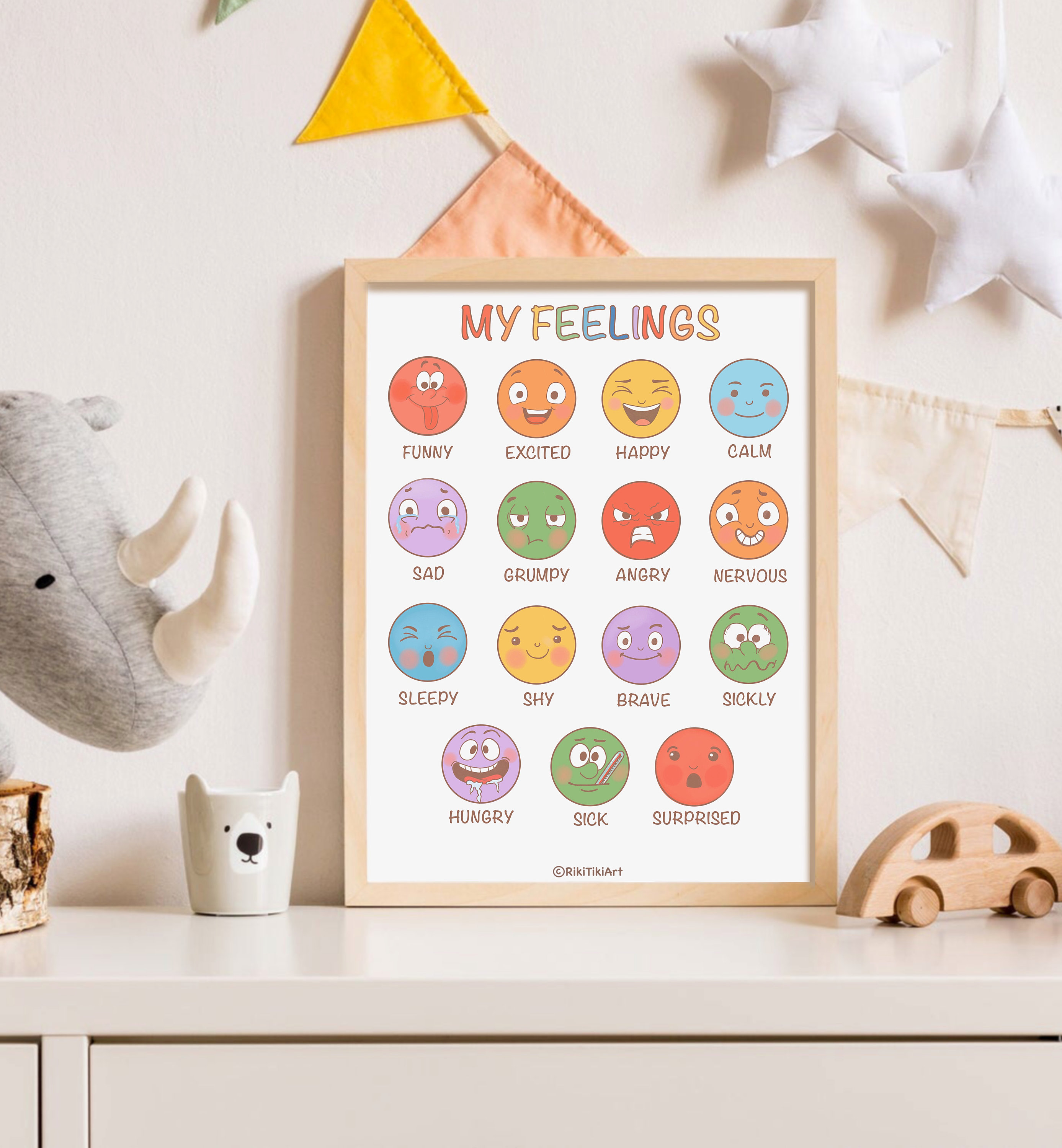 Toddler Posters Feelings Chart Poster, Educational And Motivational Tool For Preschool Posters ...
