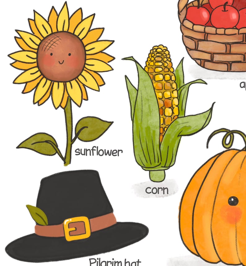 Thanksgiving Poster Playroom Printable Wall Art Fall Nursery - Etsy