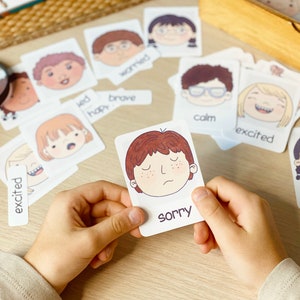 Emotions Flashcards Montessori Printable Learning Resources - Etsy Canada
