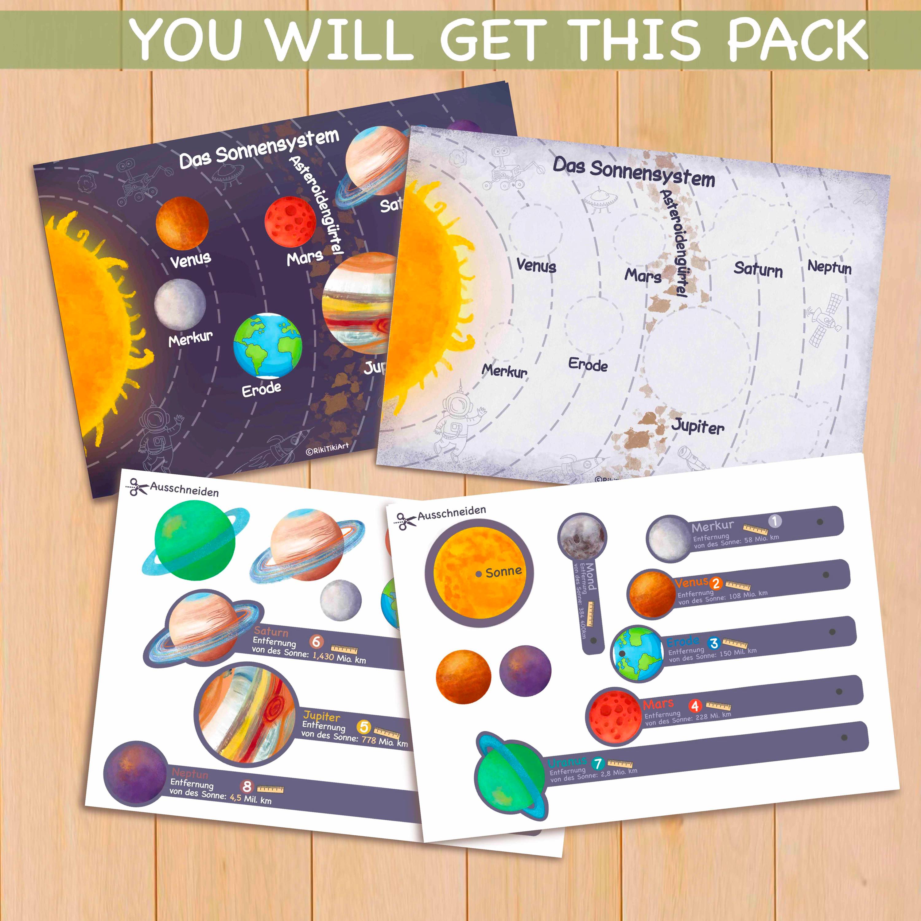 German Solar System Model Printable Astronomy Activities for Kids ...