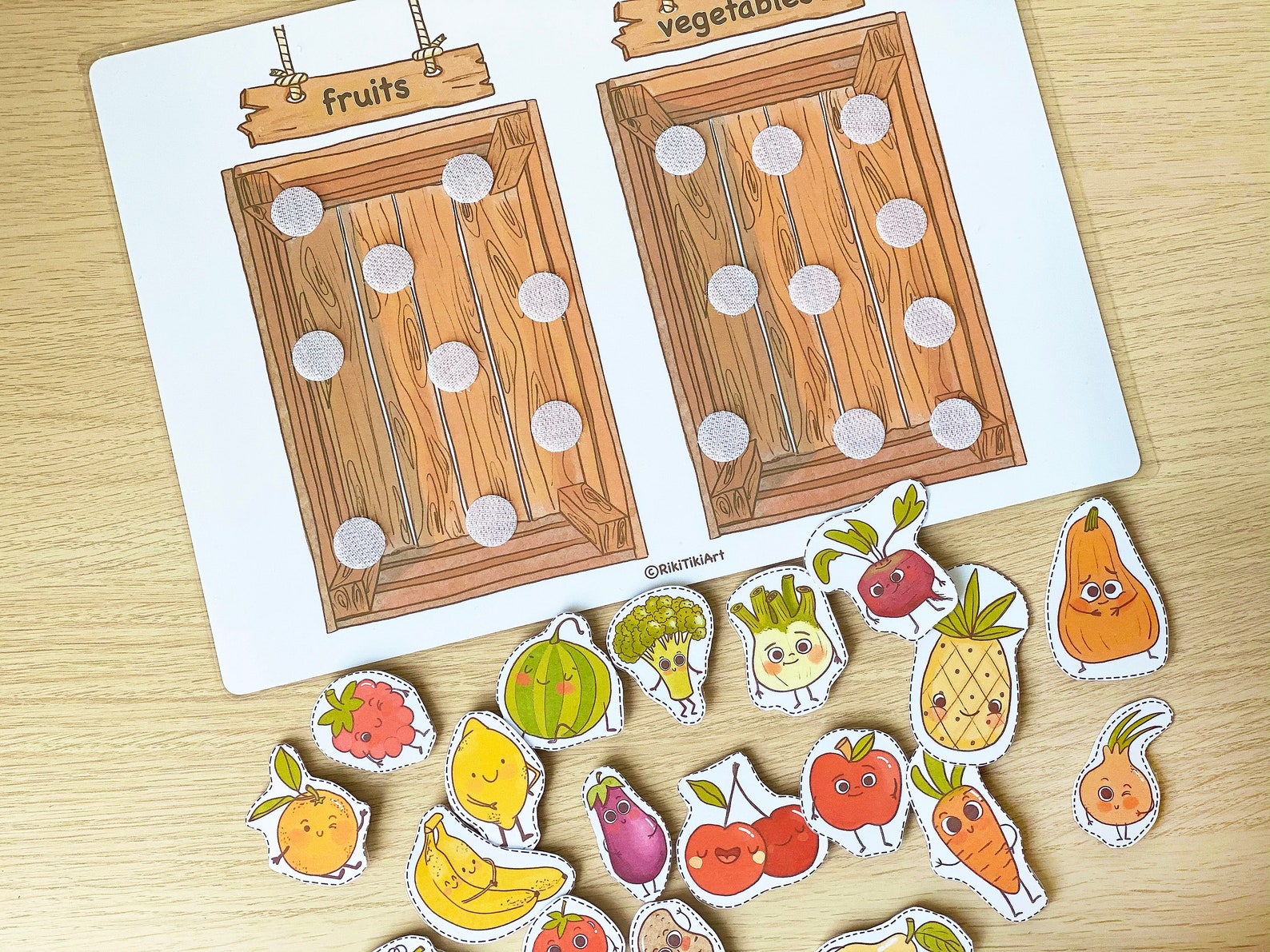 Fruits and Vegetables Sorting Activity Educational Preschool - Etsy Canada