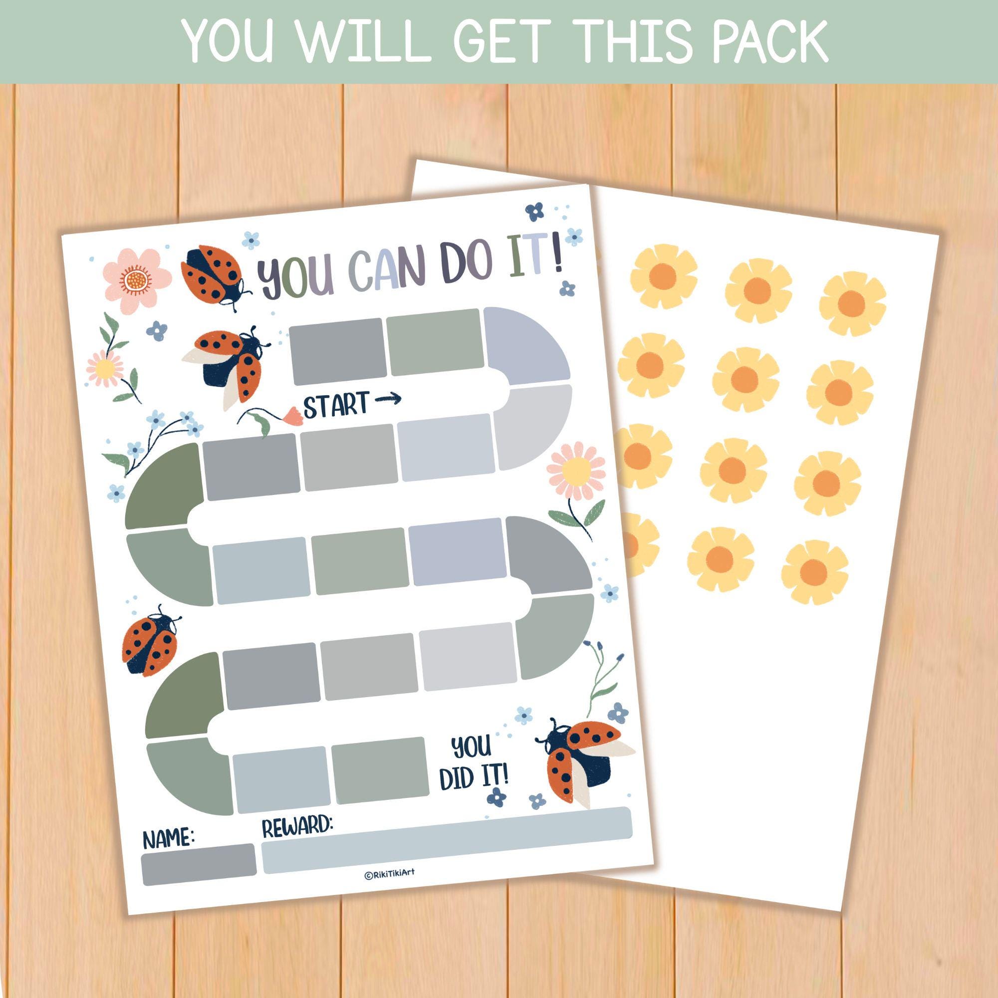 Printable Reward Chart for Toddlers Behavior Chart for Kids Daily Goal ...