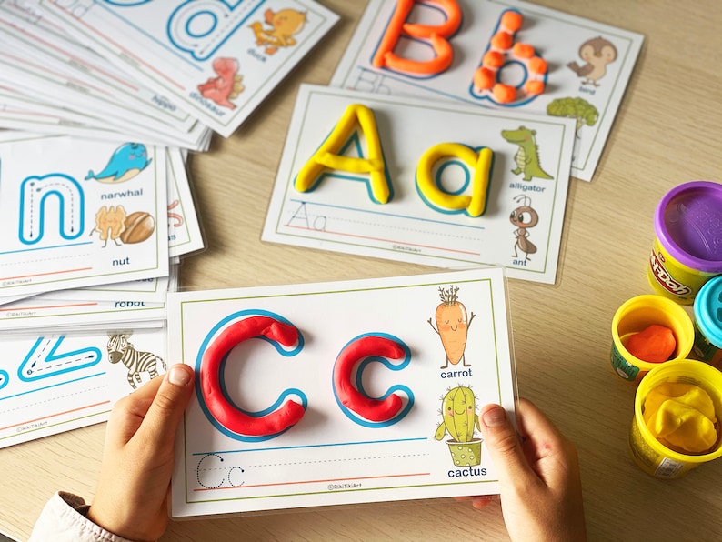 Preschool Printables Alphabet Play Doh Mats Printable Toddler | Etsy