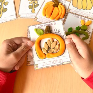 Pumpkin Play Dough Mats Fall Fine Motor Skills Pumpkin Activity Kids ...