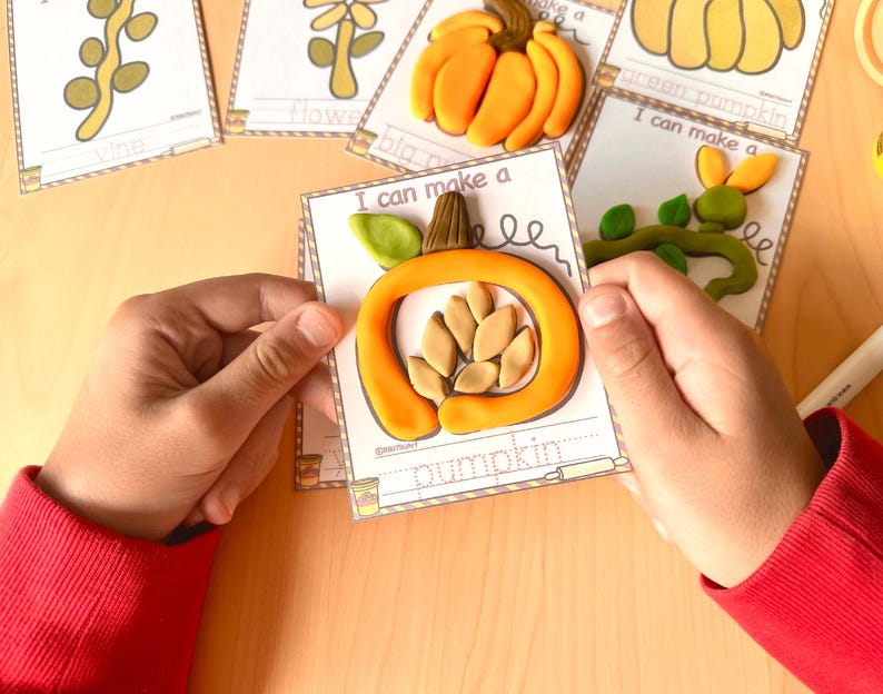 Pumpkin Play Dough Mats: Fall Fine Motor Activity (digital Download) - Etsy