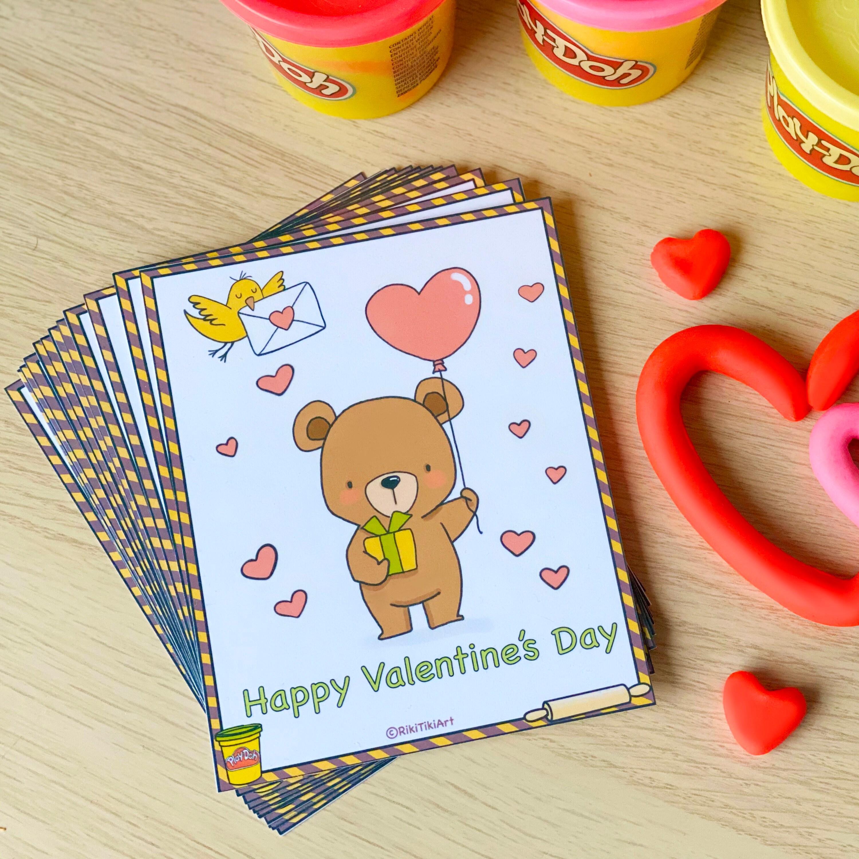 Valentines Day Play Dough Mats Printable Play Doh Activity - Etsy Hong Kong
