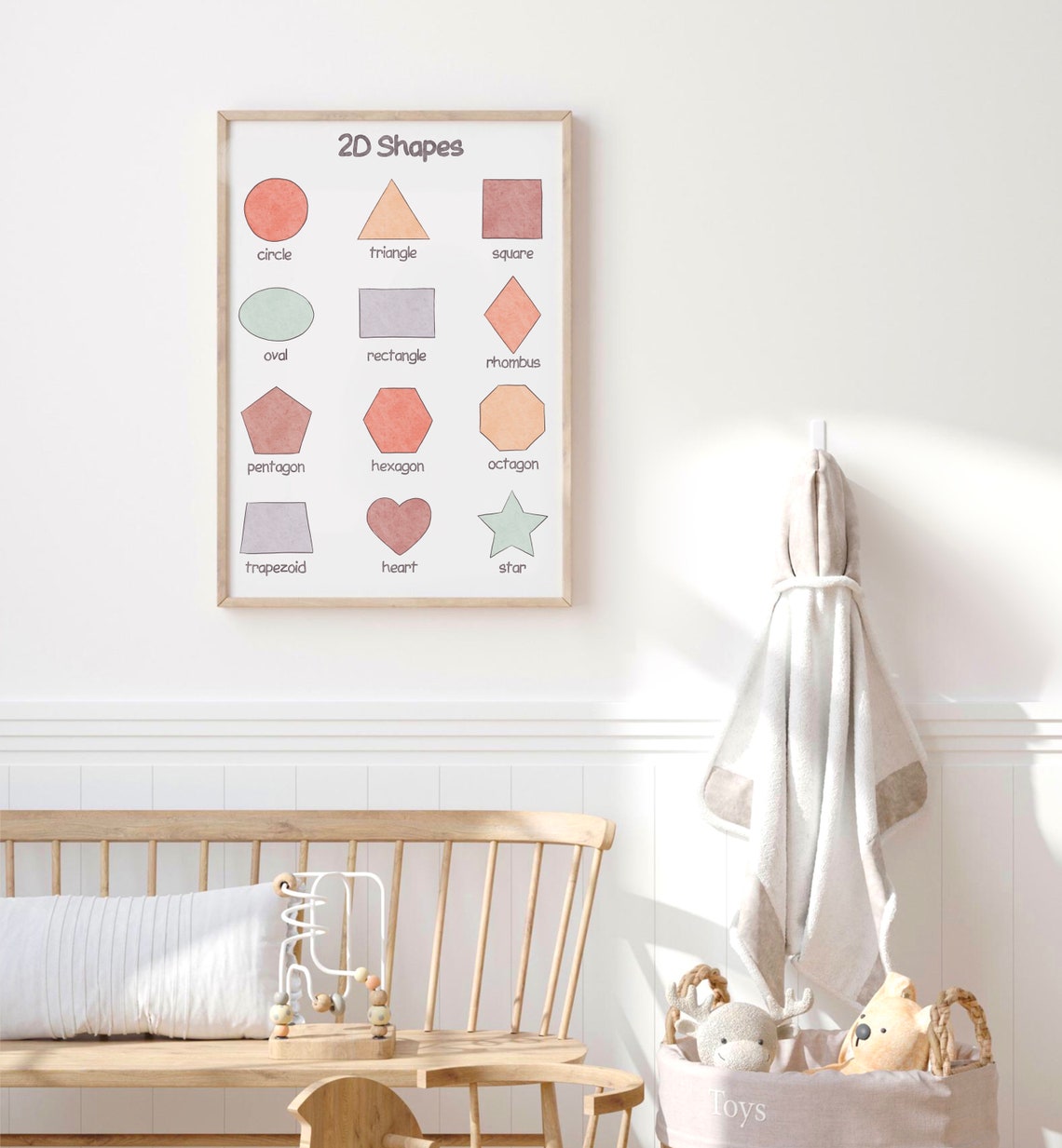 2D Shapes Poster Preschool Educational Posters for Toddlers - Etsy