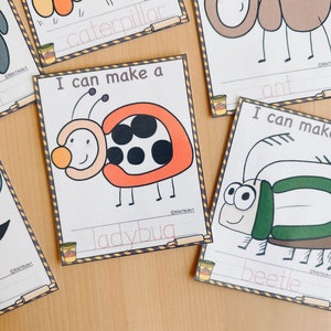 Insects Play Dough Mats Summer Theme Playdough Mats Bug Montessori ...