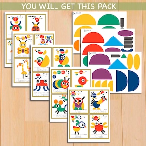 Montessori Printable Puzzle Preschool Toddler Activities Pattern Blocks ...