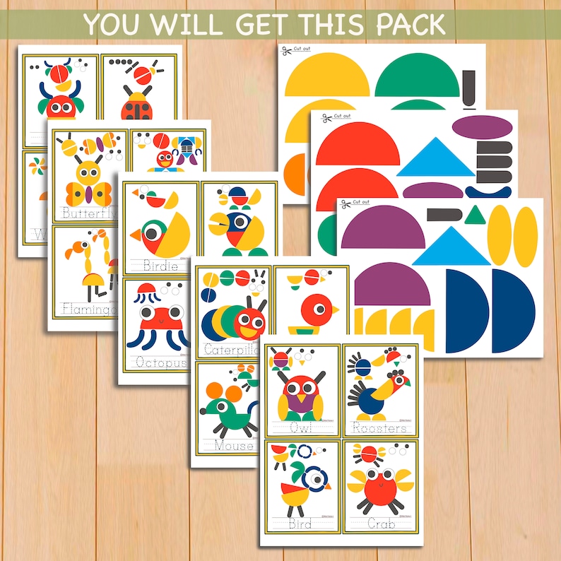 Montessori Printable Puzzle Preschool Toddler Activities - Etsy