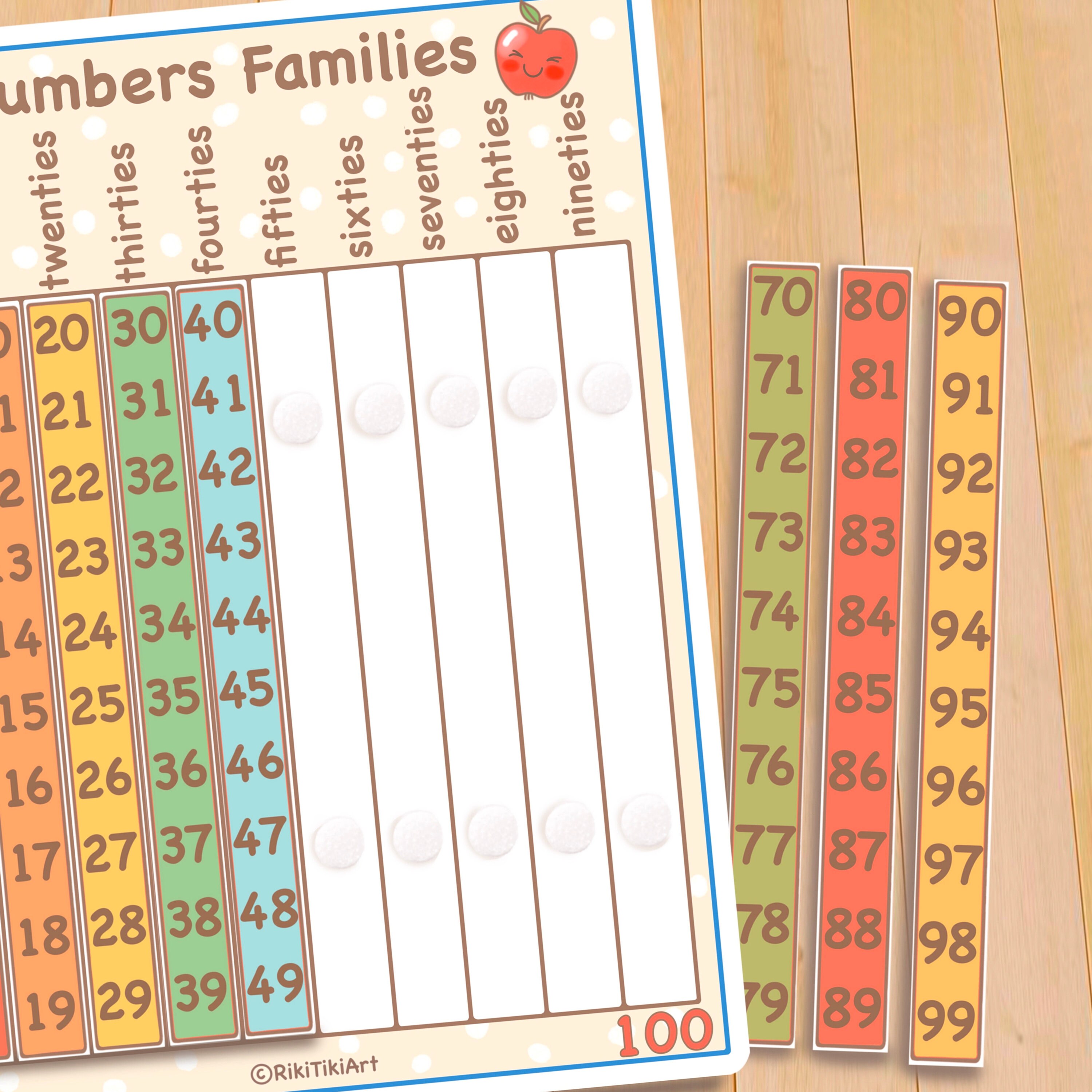 Counting Practice Number 1-100 Montessori Math Activity - Etsy