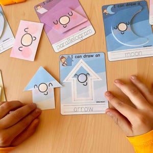 Shapes Tracing Cards 2D Shapes Matching Toddler Activities Prewriting ...