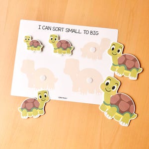 Small to Big Sorting Activity Turtle Size Sorting Game Printable ...