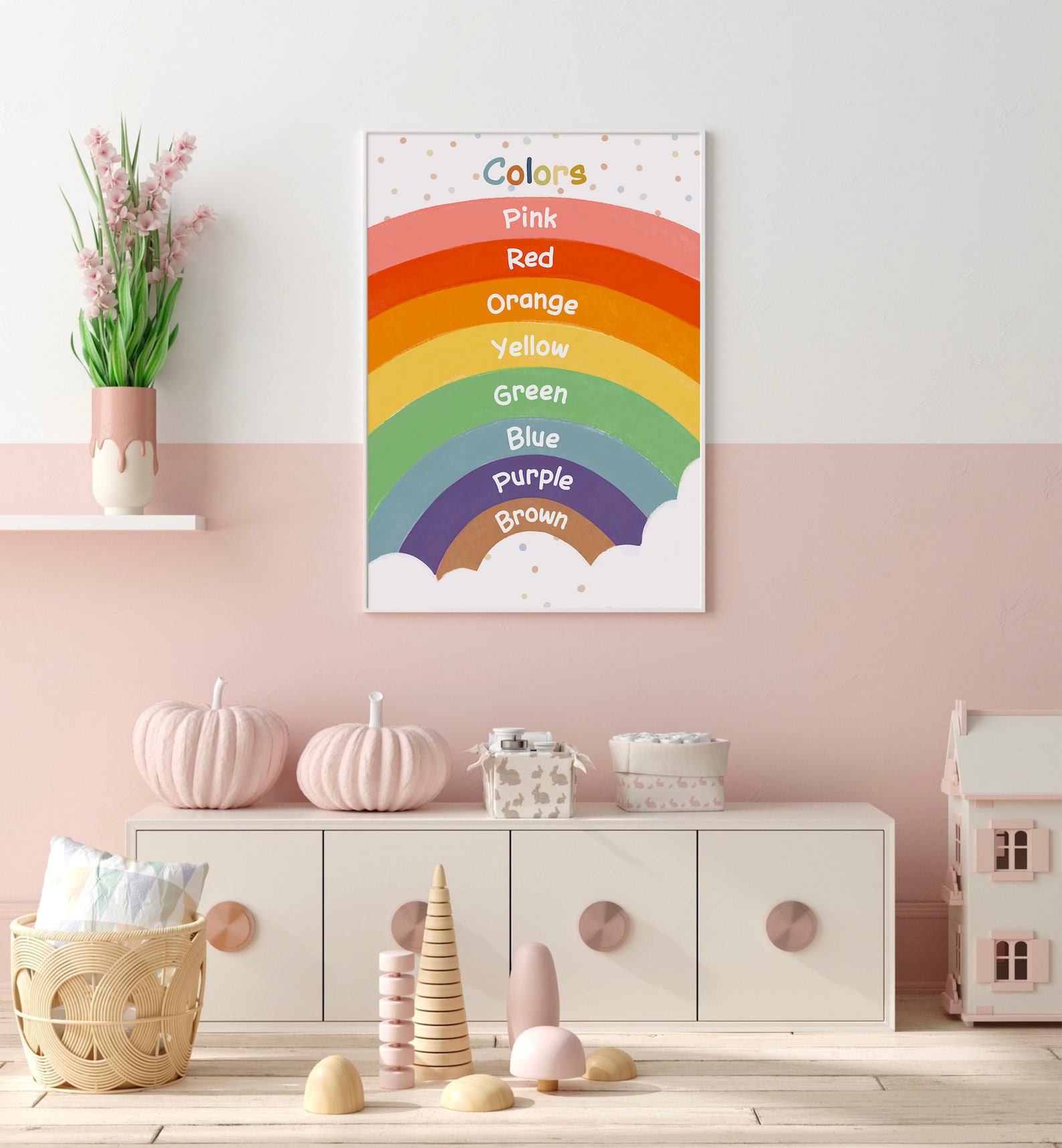 Colors Educational Poster Printable Kids Room Decor Nursery Wall Art ...