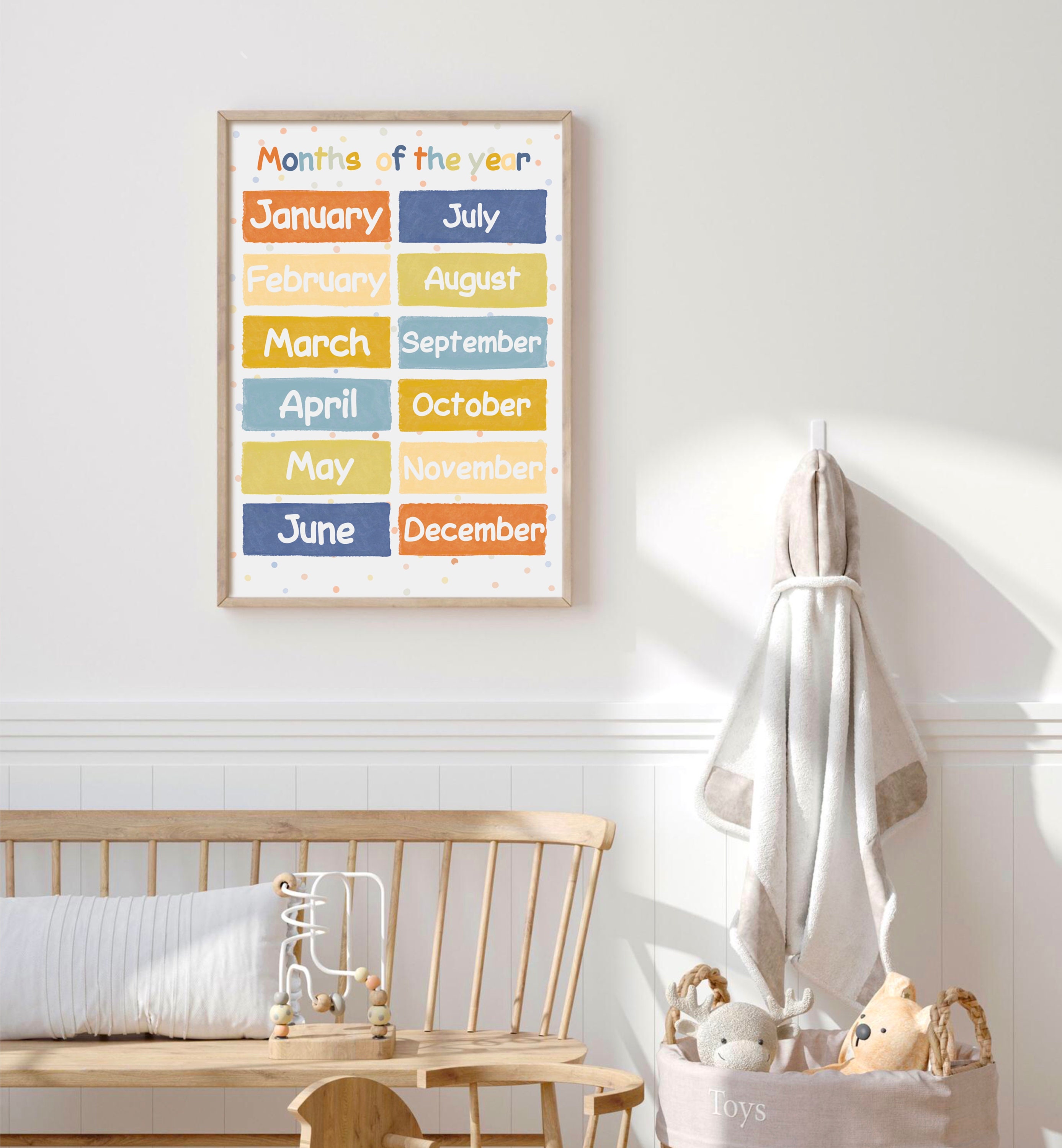 Set of 2 Prints Days of the Week & Months of the Year Posters | Etsy