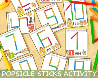 ABC Popsicle Sticks Alphabet Activity Game for Toddlers | Etsy Canada