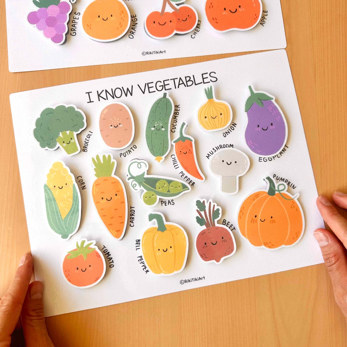 Fruits and Vegetables Matching Activity Preschool Printables Montessori ...