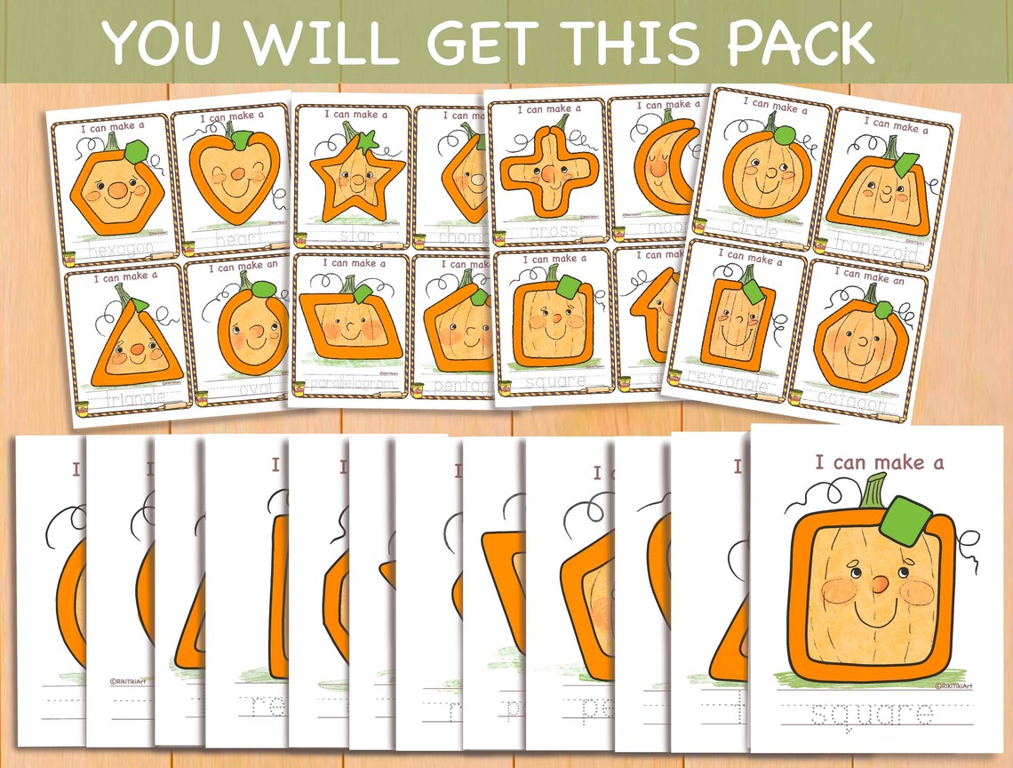 Pumpkin Shapes Play Dough Mats Toddler Halloween Activities Fall ...