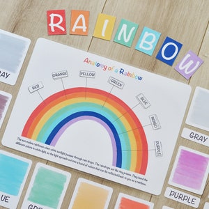 Rainbow Busy Book Page, Homeschool Montessori Materials, Toddler Flash ...
