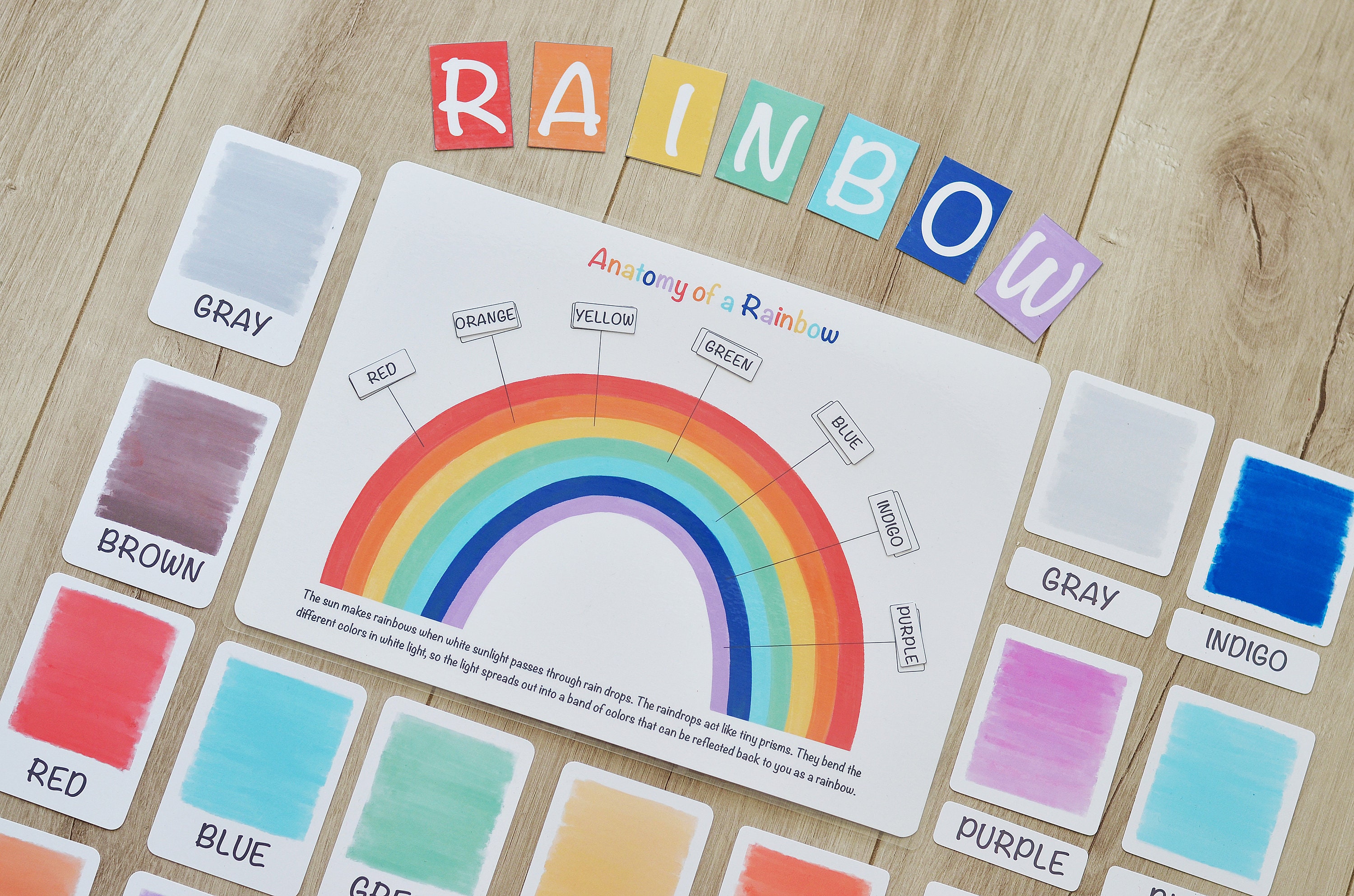 Rainbow busy book page Homeschool Montessori materials | Etsy