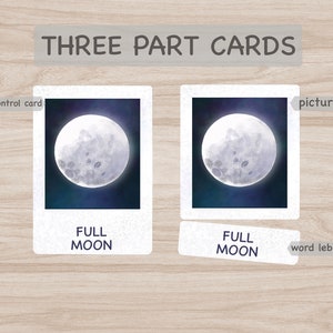 Moon Phases Full Pack, Homeschool Montessori Materials, Astronomy ...