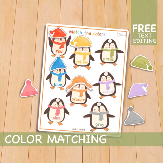 Preschool Worksheets Color Sorting Montessori Printable - Etsy Canada