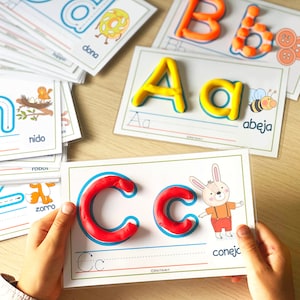 Spanish Alphabet Play Dough Mats Preschool Printables Toddler ...