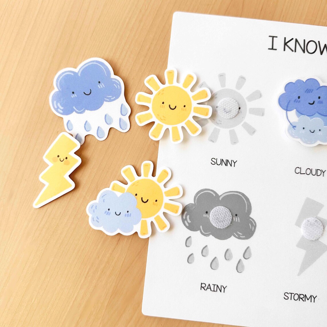 Weather Matching Activity Preschool Montessori Weather Printable ...