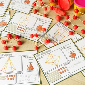 Toothpicks and Play Doh 3D Shapes Activity Game for Toddler Play Dough ...