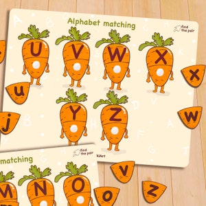 Alphabet Matching Activity Upper Lower Case Letter Learning, Toddler ...