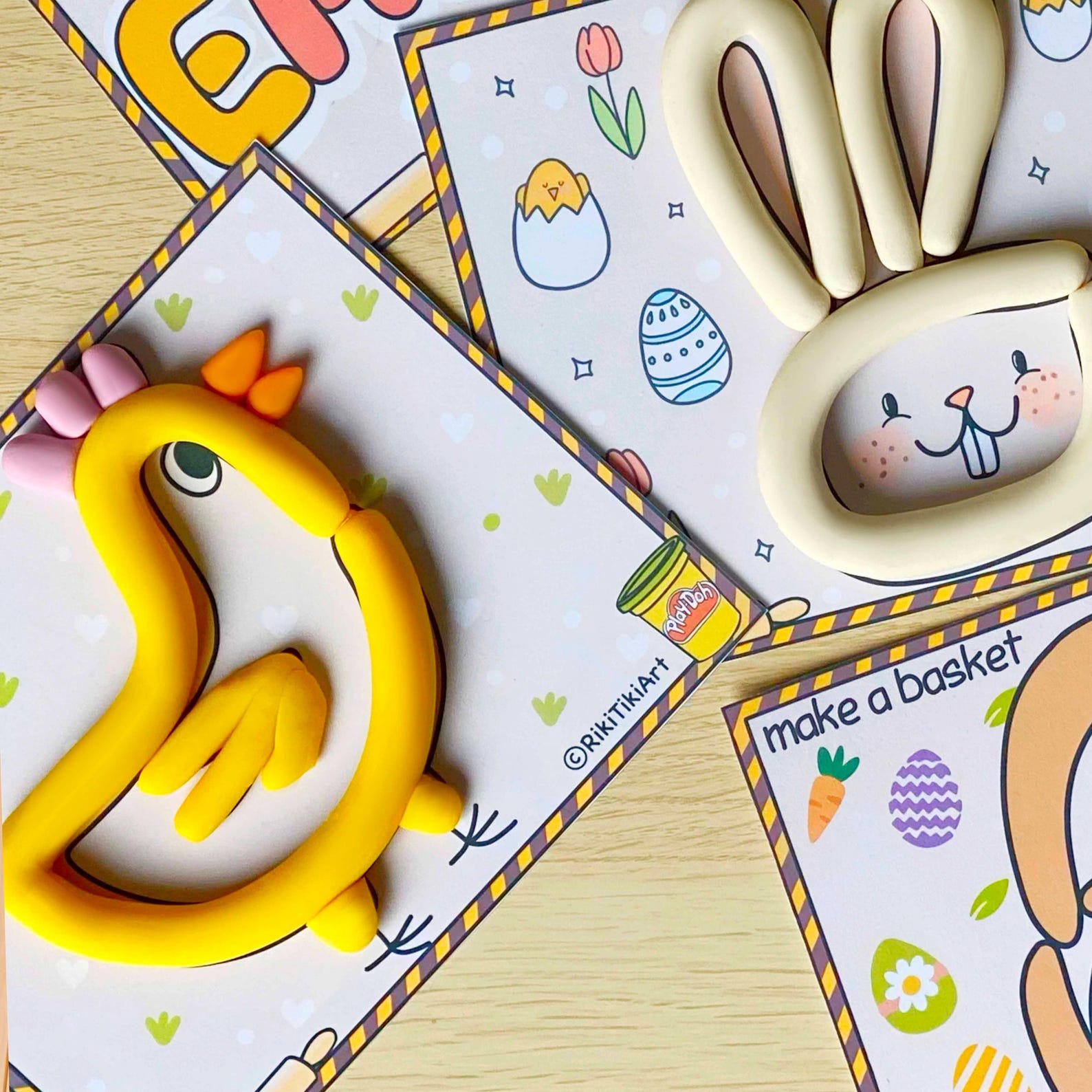 Easter Play Dough Mats Toddler Activities Visual Play Doh Cards ...