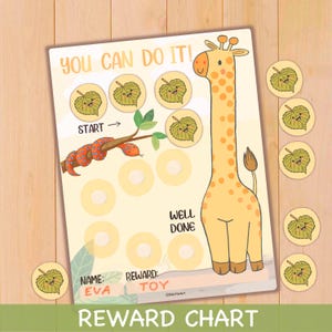 Reward Chart Printable Chore Chart for Kids Toddler Behavior Chart Kids ...