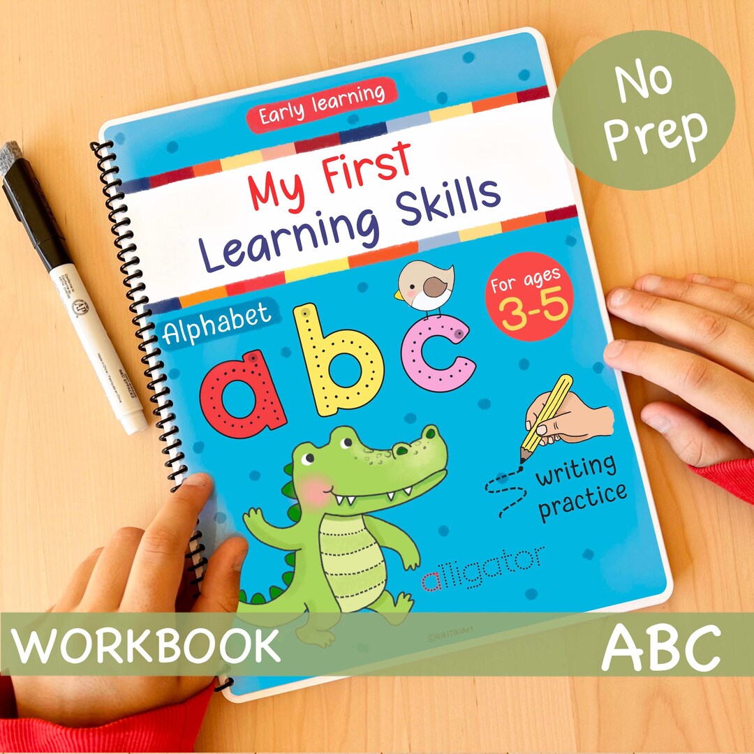 Alphabet Tracing Workbook Printable ABC Handwriting Practice for Kids ...