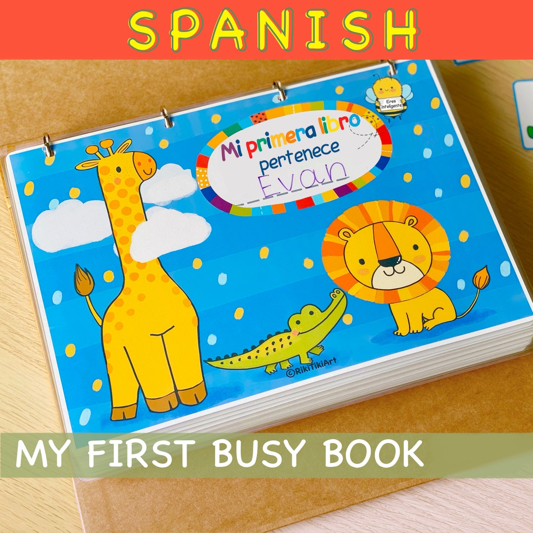 Spanish Toddler Busy Book Montessori Learning for Kids Preschool ...