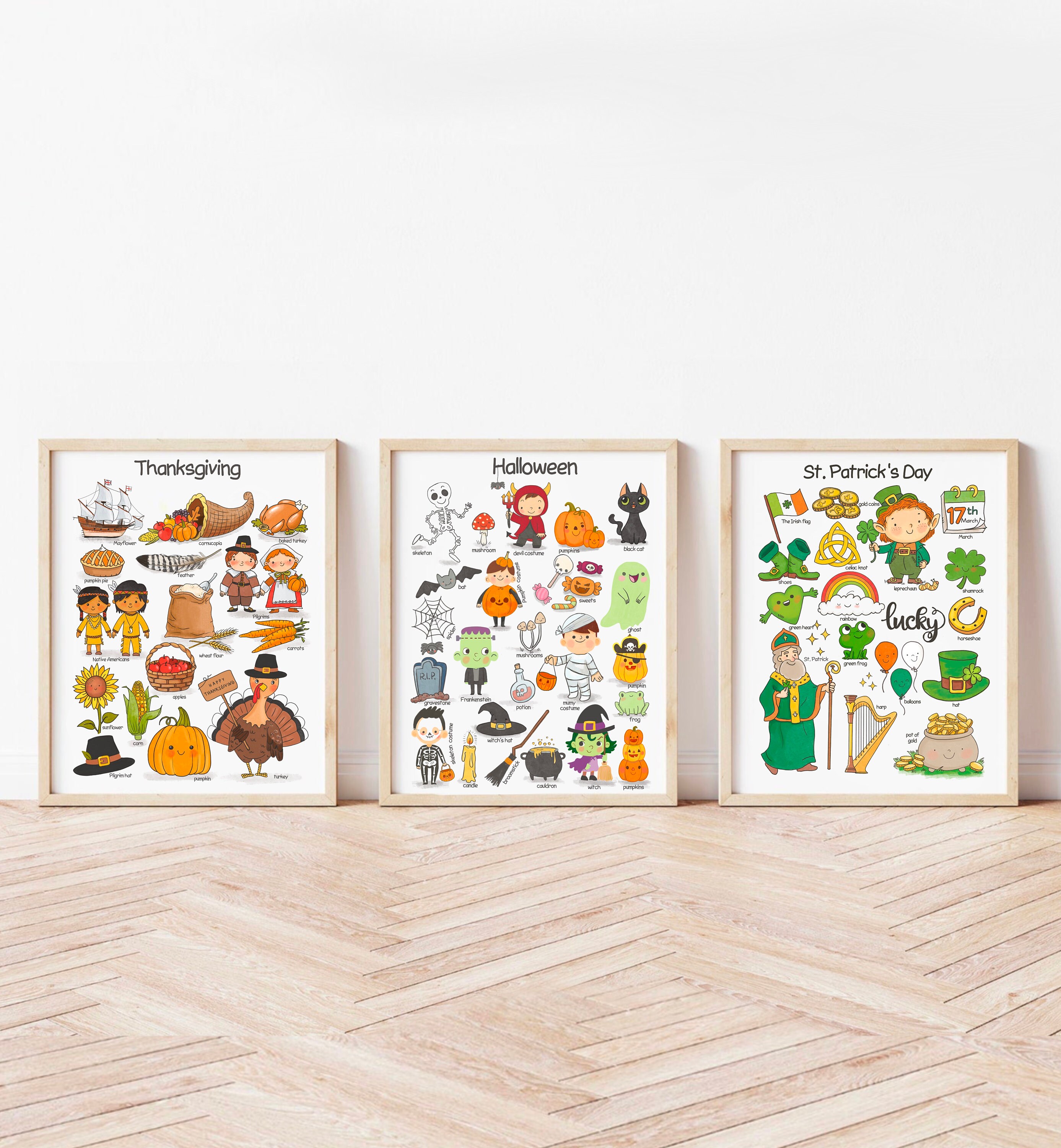 20 Holidays and Seasons Posters Bundle Homeschool Educational Classroom ...