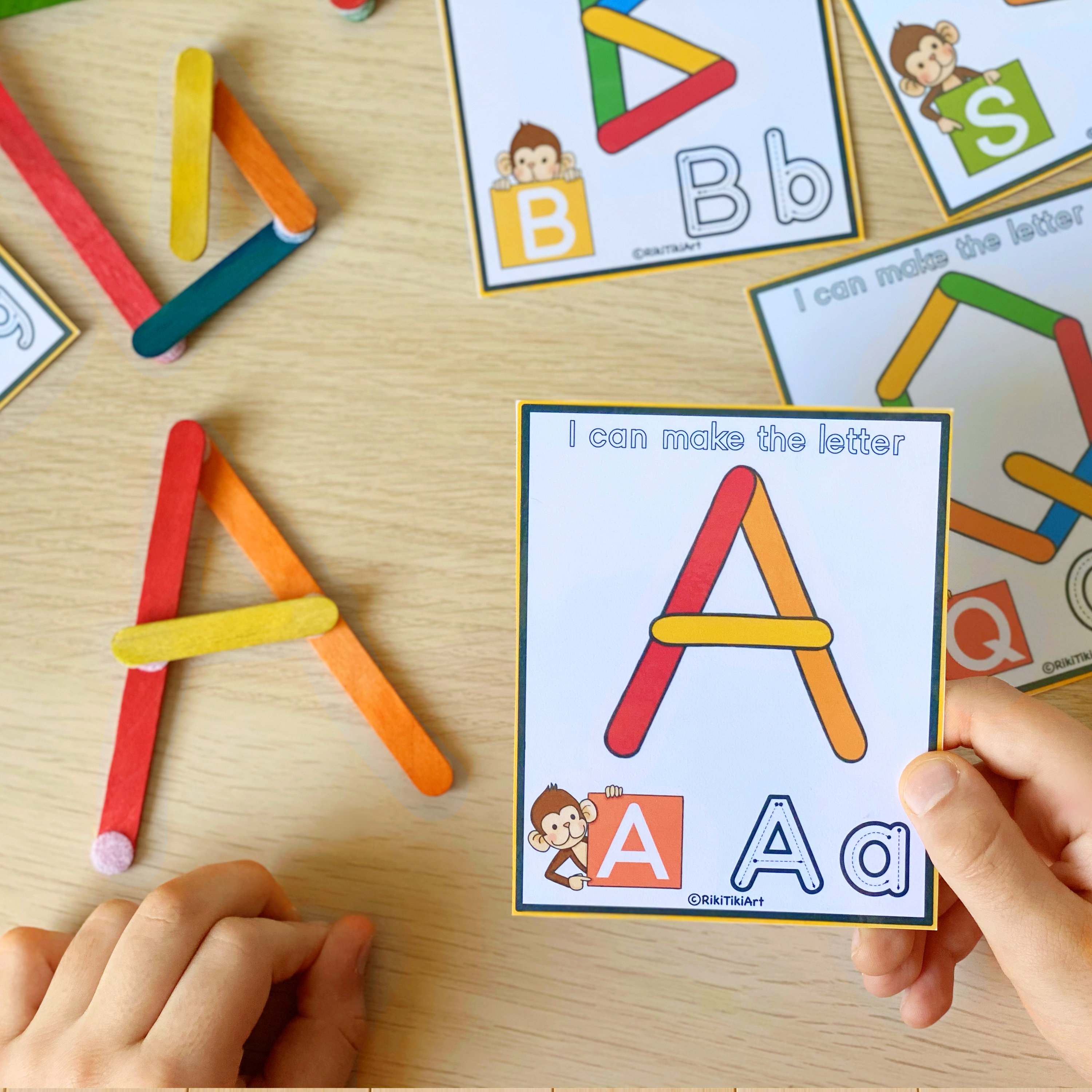 ABC Popsicle Sticks Alphabet Activity Game for Toddlers - Etsy UK