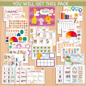 Toddler Learning Binder Printable Toddler Busy Book Girl Version ...