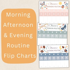 Kids Routine Chart, Editable Toddler Flip Chart 210 Routine Labels ...