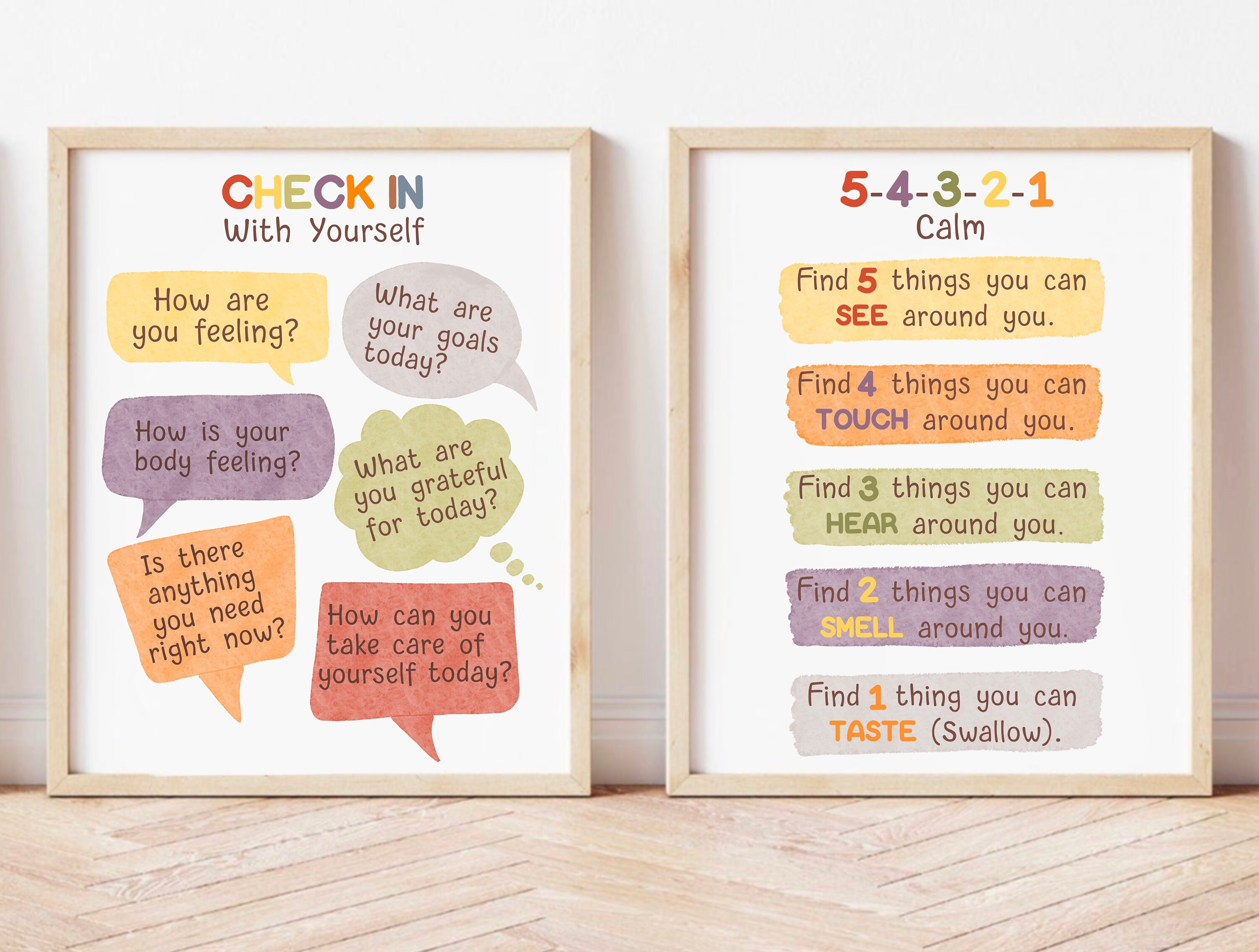 8 Calm Down Corner Posters Rainbow Classroom Psychology Prints - Etsy UK