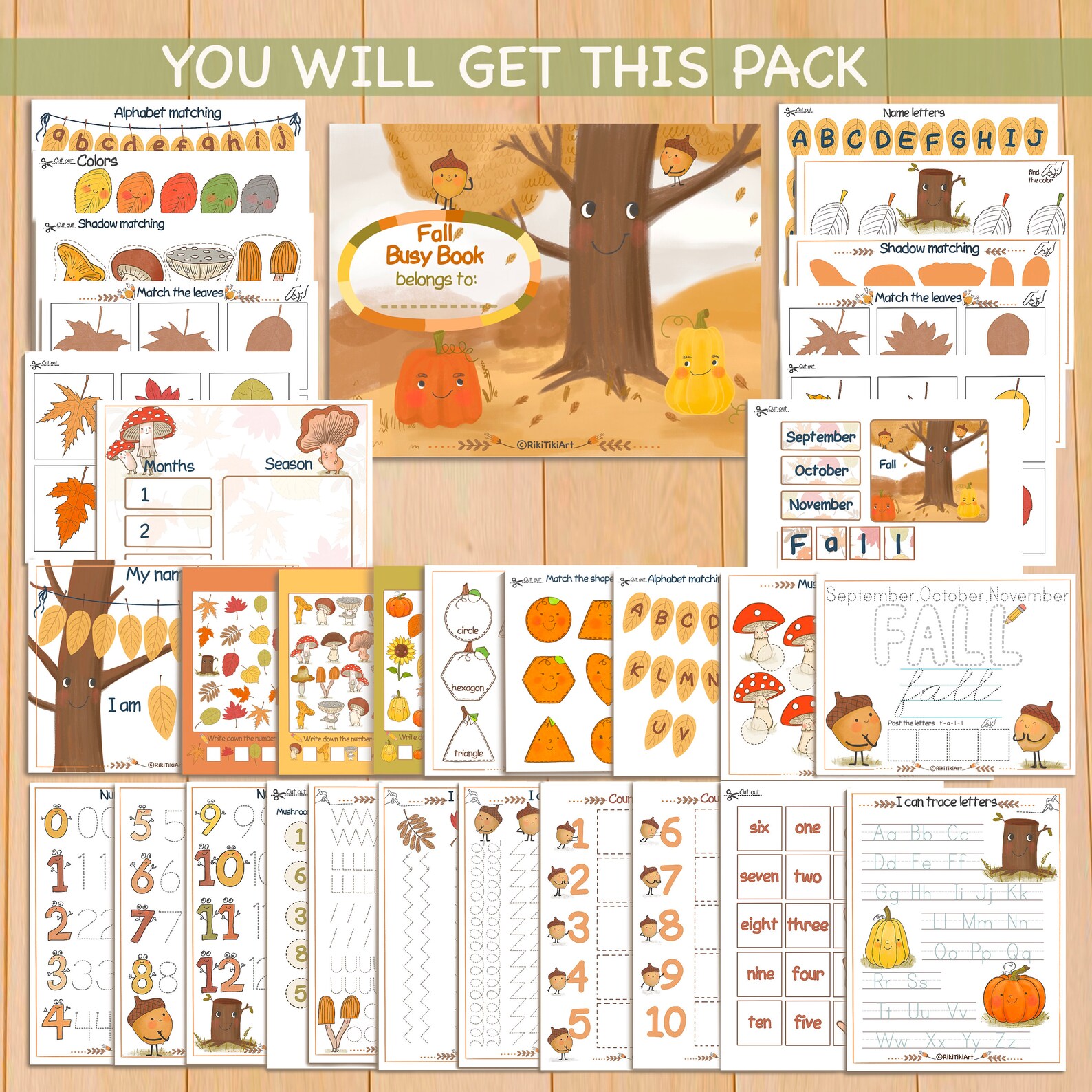 Fall Busy Book Printable Quiet Book Homeschool Learning - Etsy Canada