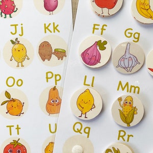 Fruits and Vegetables Alphabet Worksheets Beginning Sounds Learning ...