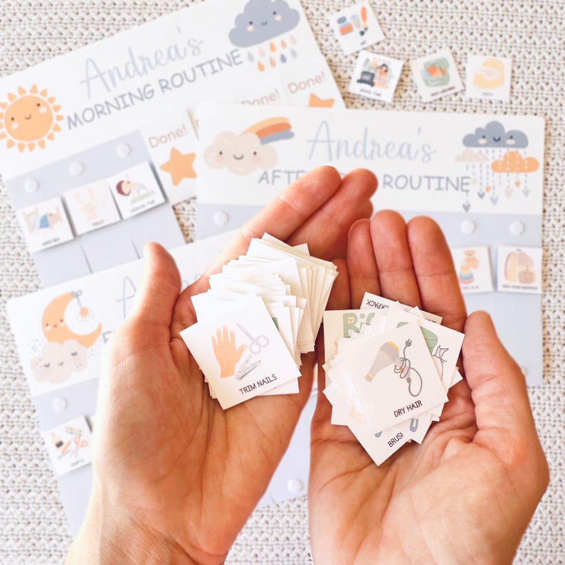 Editable Toddler Chore Chart Bundle: Morning, Afternoon, Evening ...