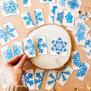 Snowflakes Matching Activity Winter Matching Game for Kids Christmas ...