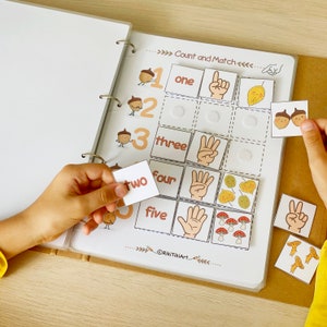 Fall Busy Book Printable Quiet Book Homeschool Learning Materials ...