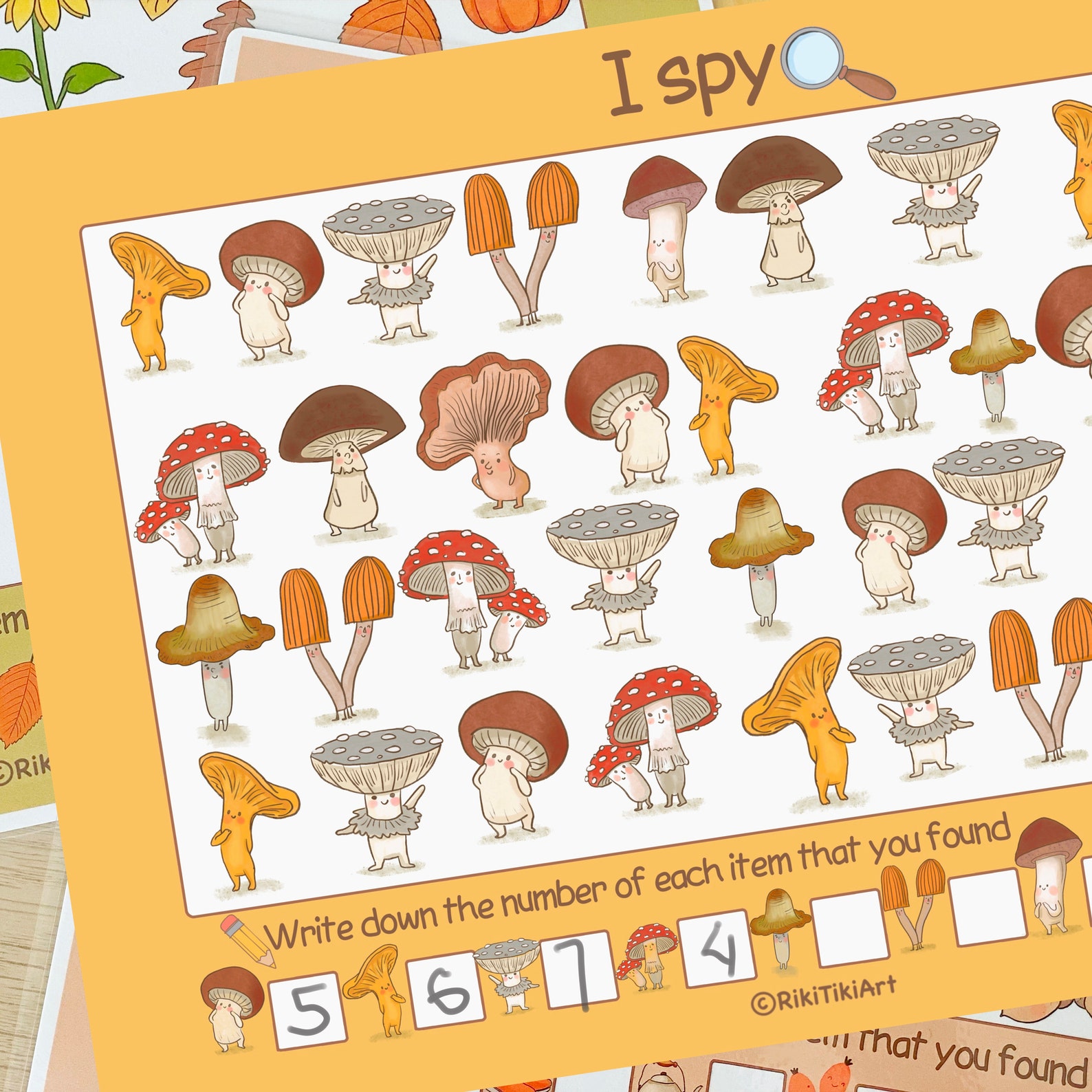 Fall I Spy Game for Toddler I Spy Printable Activities Fall - Etsy