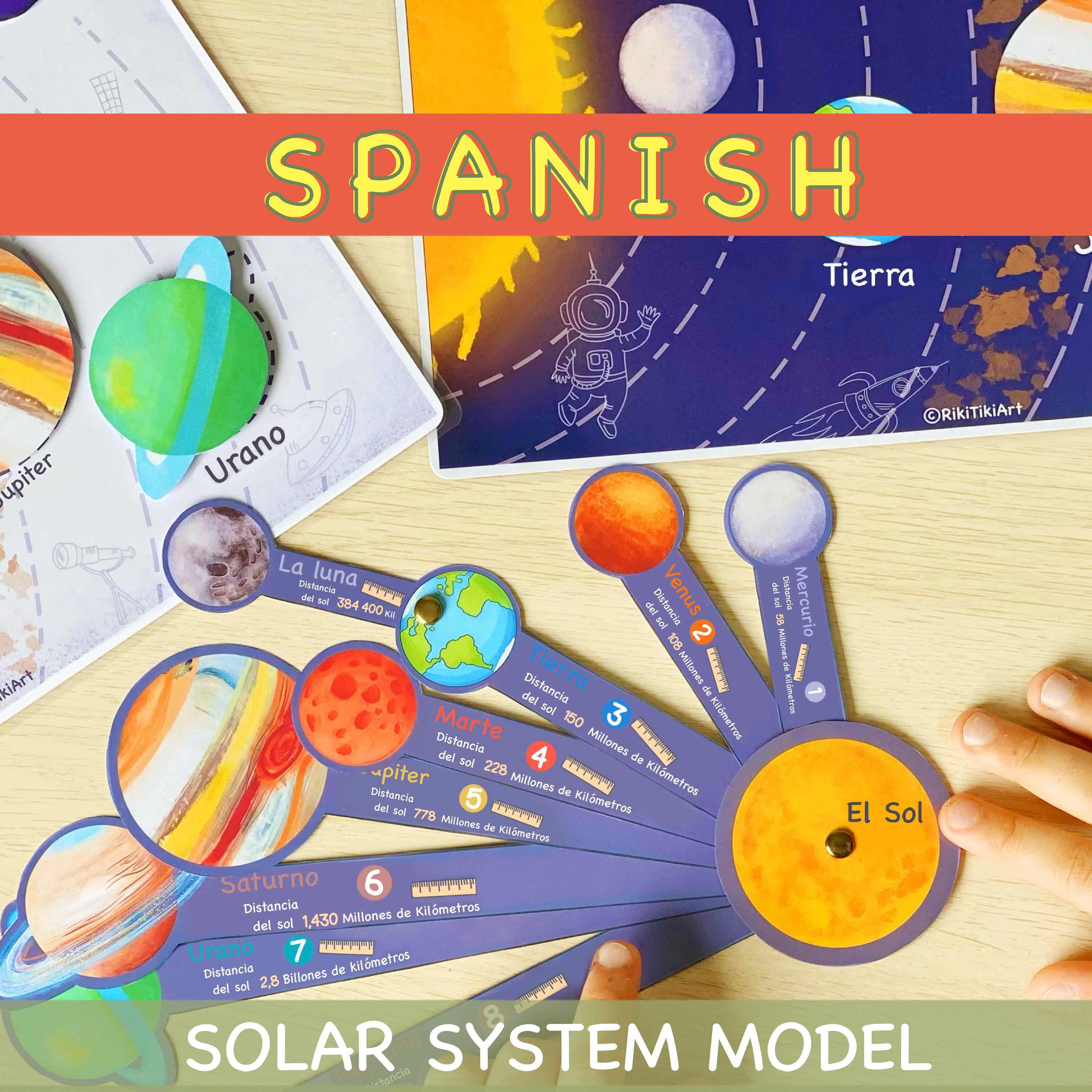 Spanish Solar System Model Printable Activity for Toddlers Space ...